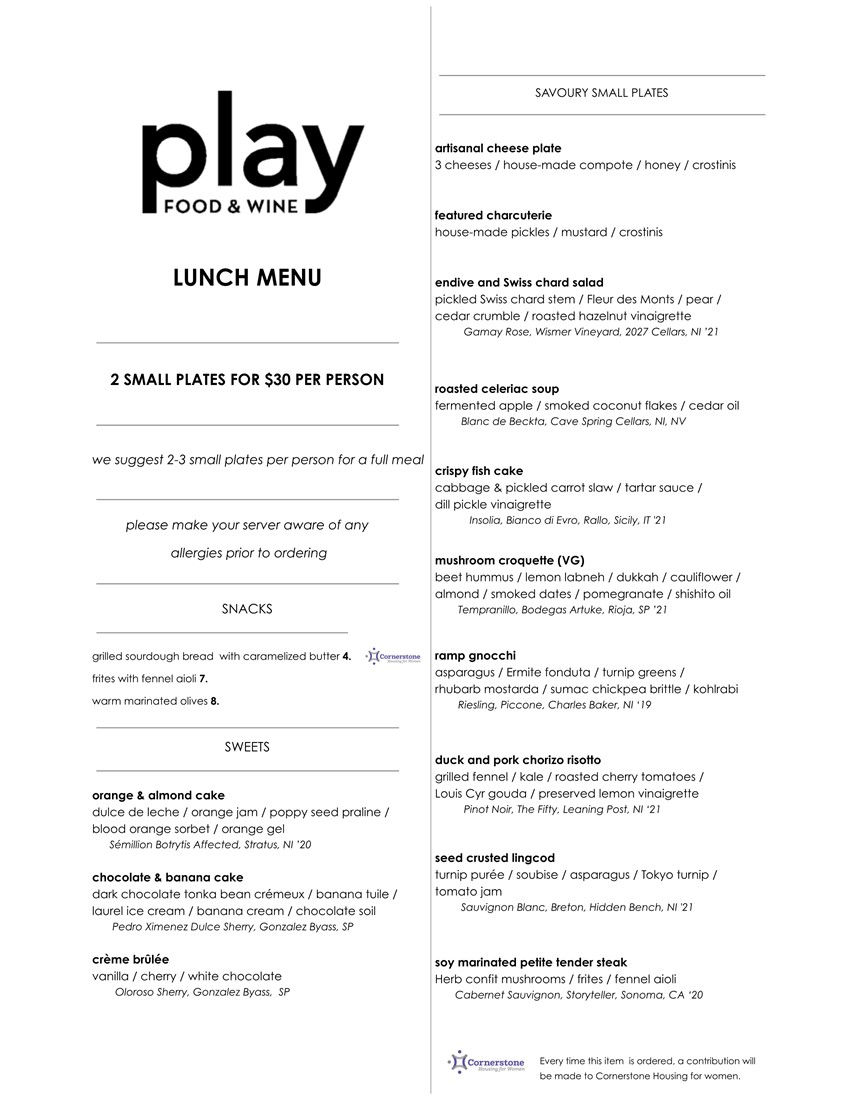 Lunch Menu