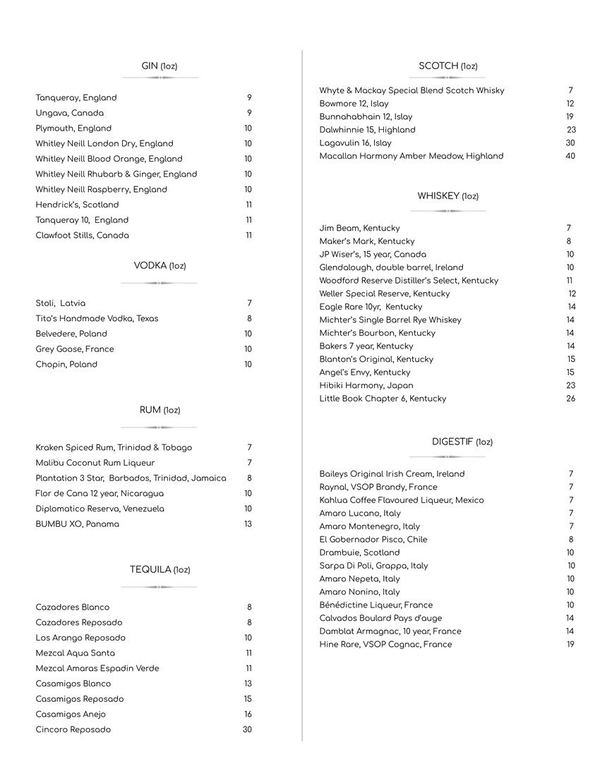 Wine List