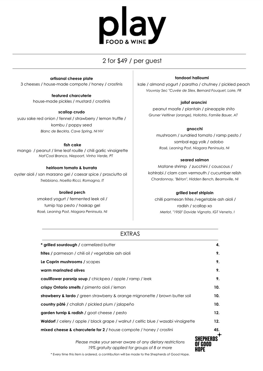 Dinner Menu