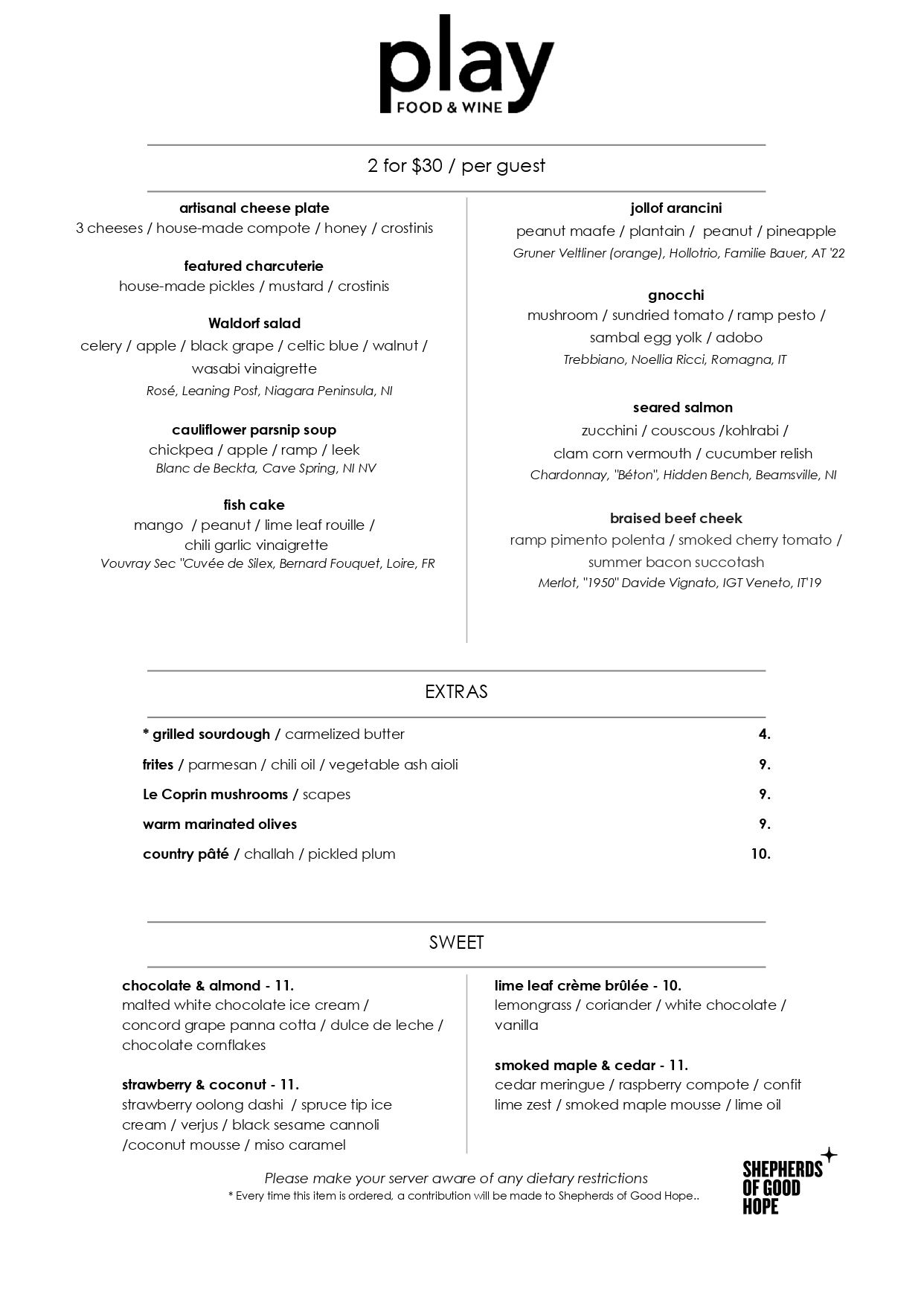 Play food & wine > Home