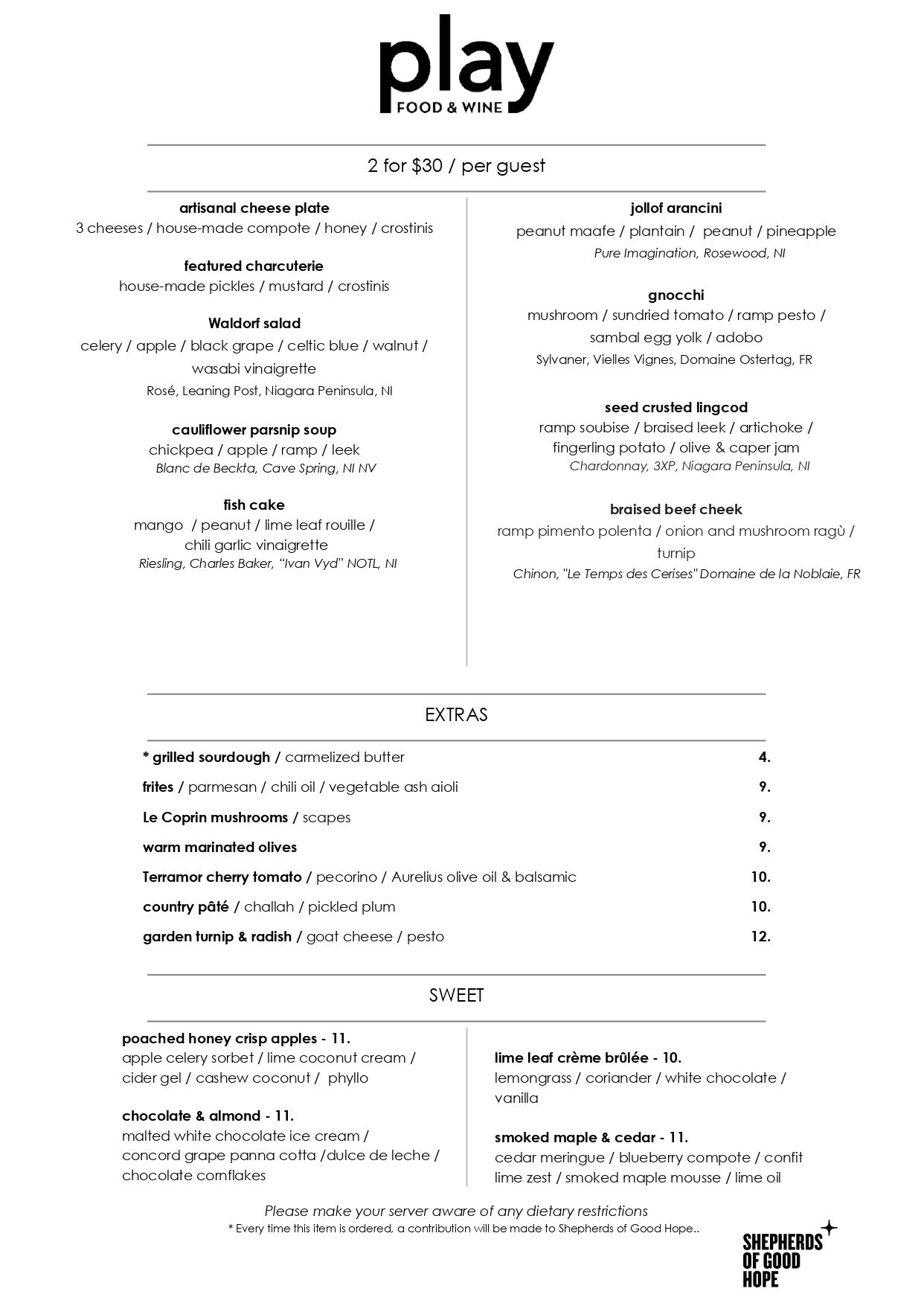 Play food & wine > Home