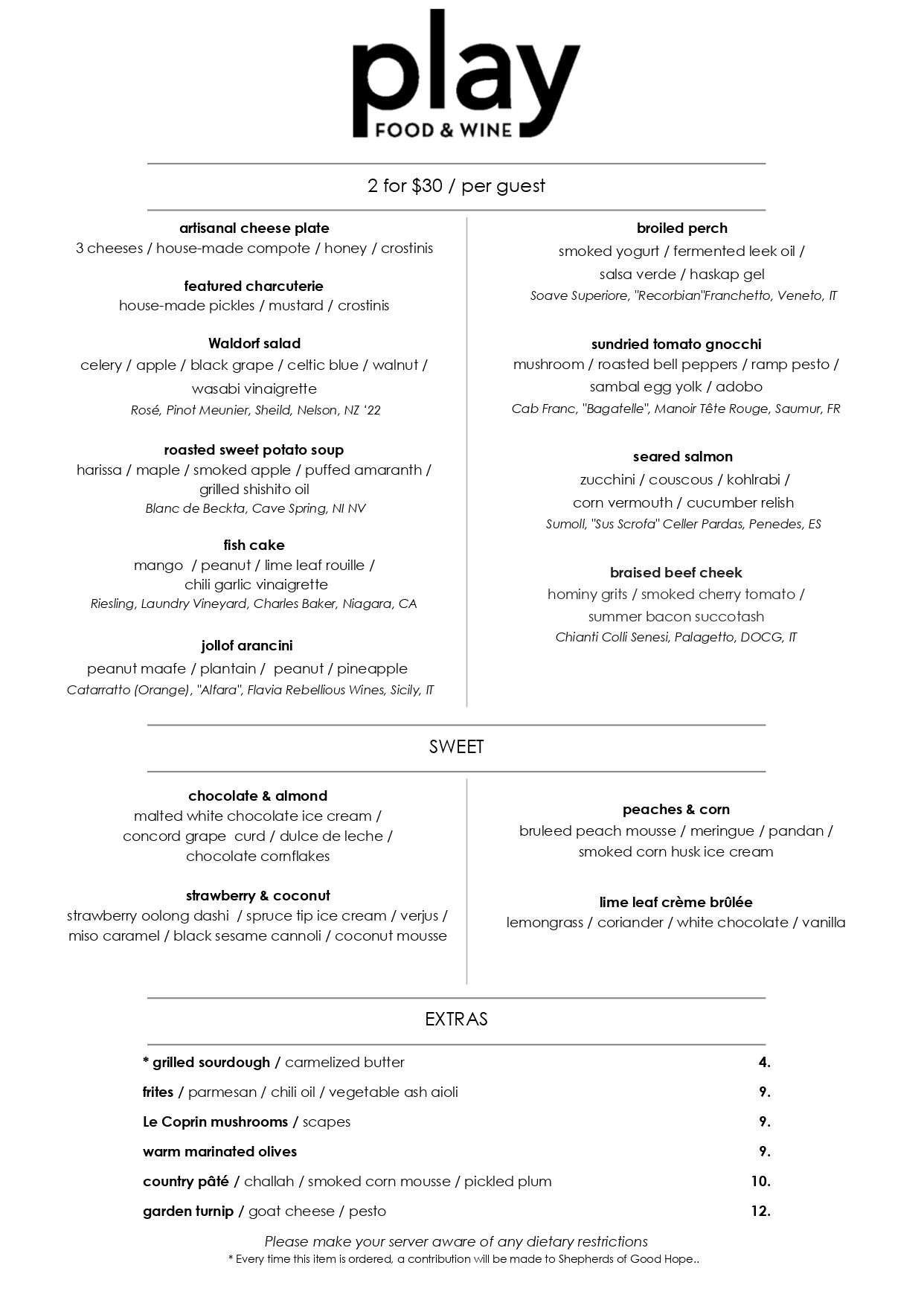 Play food & wine > Home